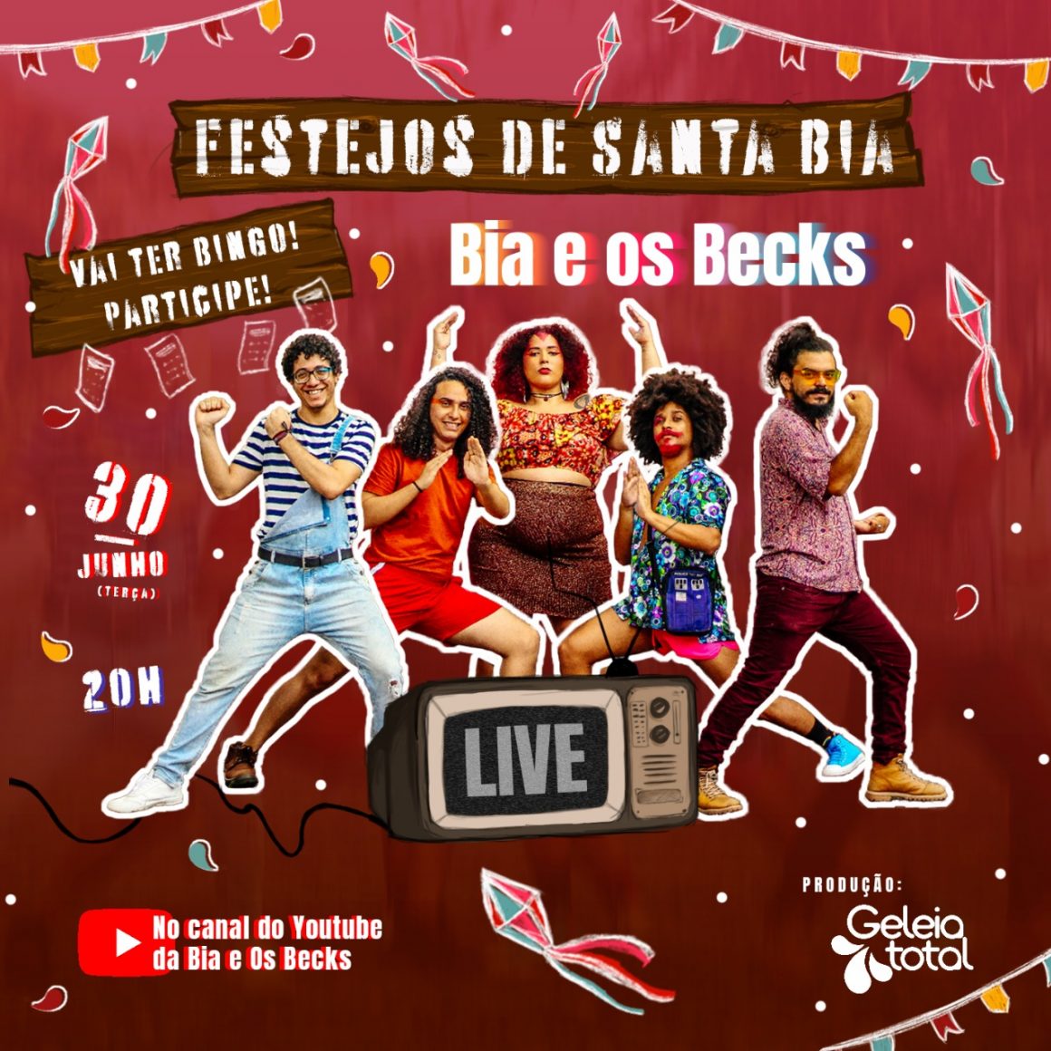 Banda Bia e os Becks papocará uma live junina arretada de boa com ...
